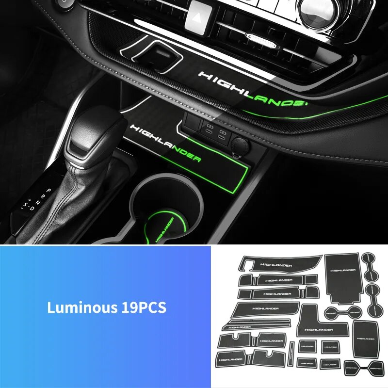 Нескользящий коврик из ПВХ для Toyota Highlander XU70 KLUGER 2020 2021 2022 Luminous
