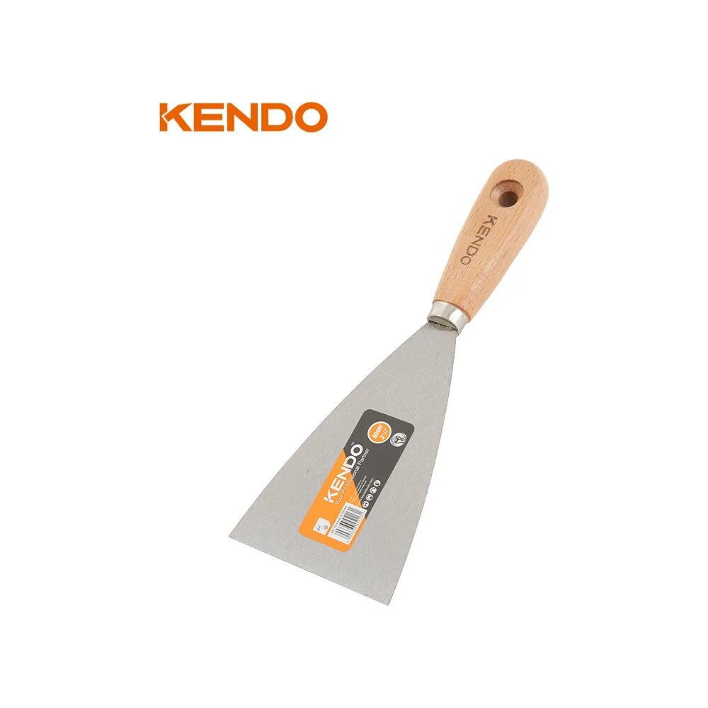 Шпатель-скребок с деревянной рукояткой KENDO 150 мм 45116
