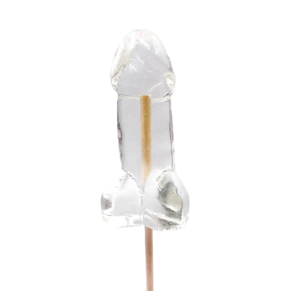 Леденец на палочке в виде пениса «Penis Lime» со вкусом лайма без сахара