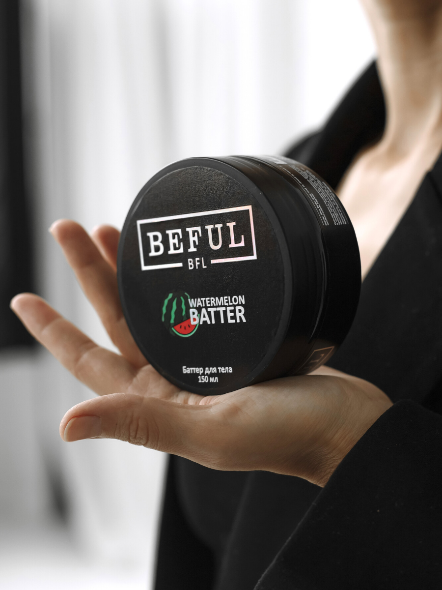 Крем-баттер BEFUL "Клубника", для тела, рук и ног, увлажняющий, 150мл