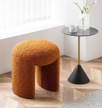 TA04 Маленький круглый табурет сетчатый красный туалетный табурет-chuxi