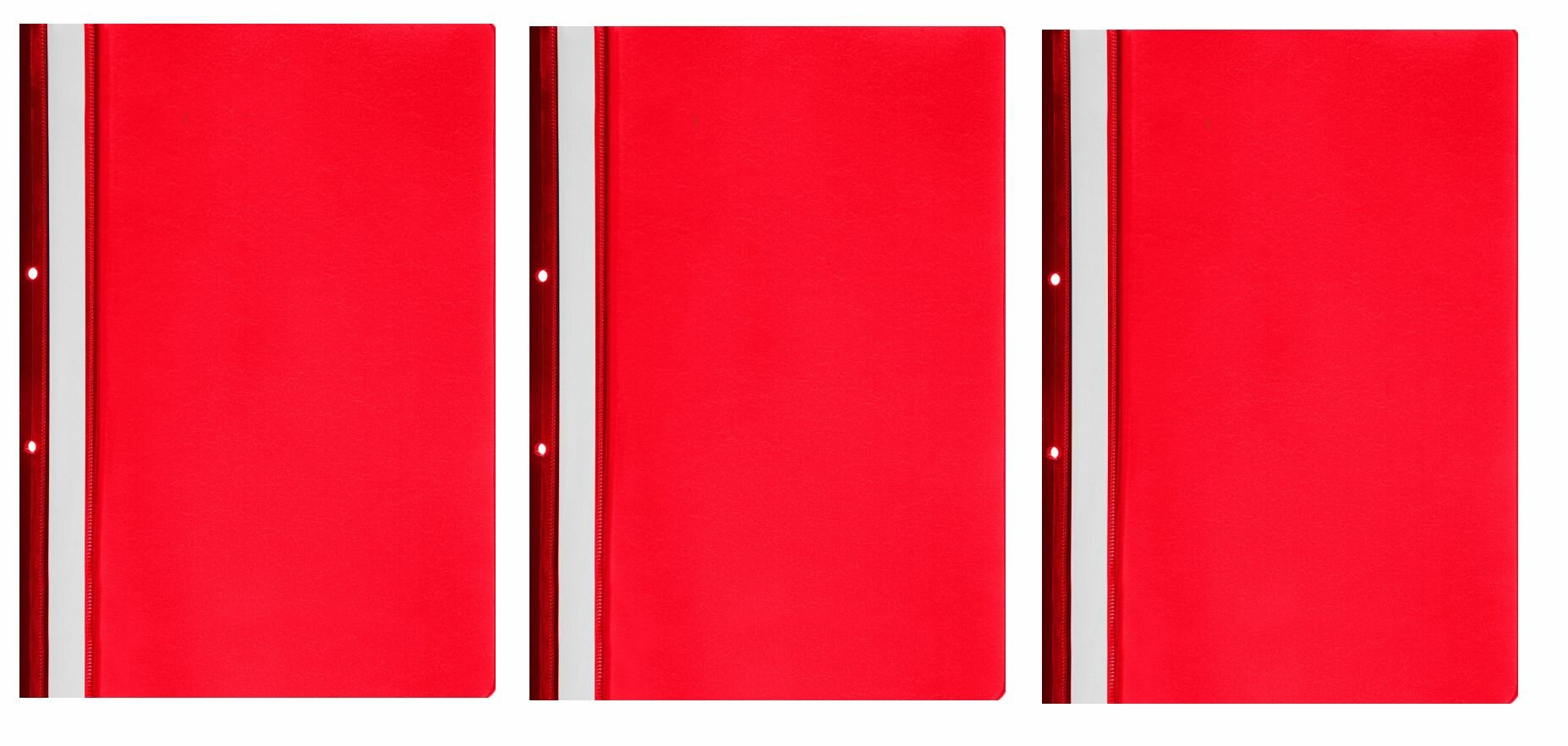 Attache Скоросшиватель, пластиковый, А4, с перфорацией, красная, 10 шт в упаковке, 3 уп.