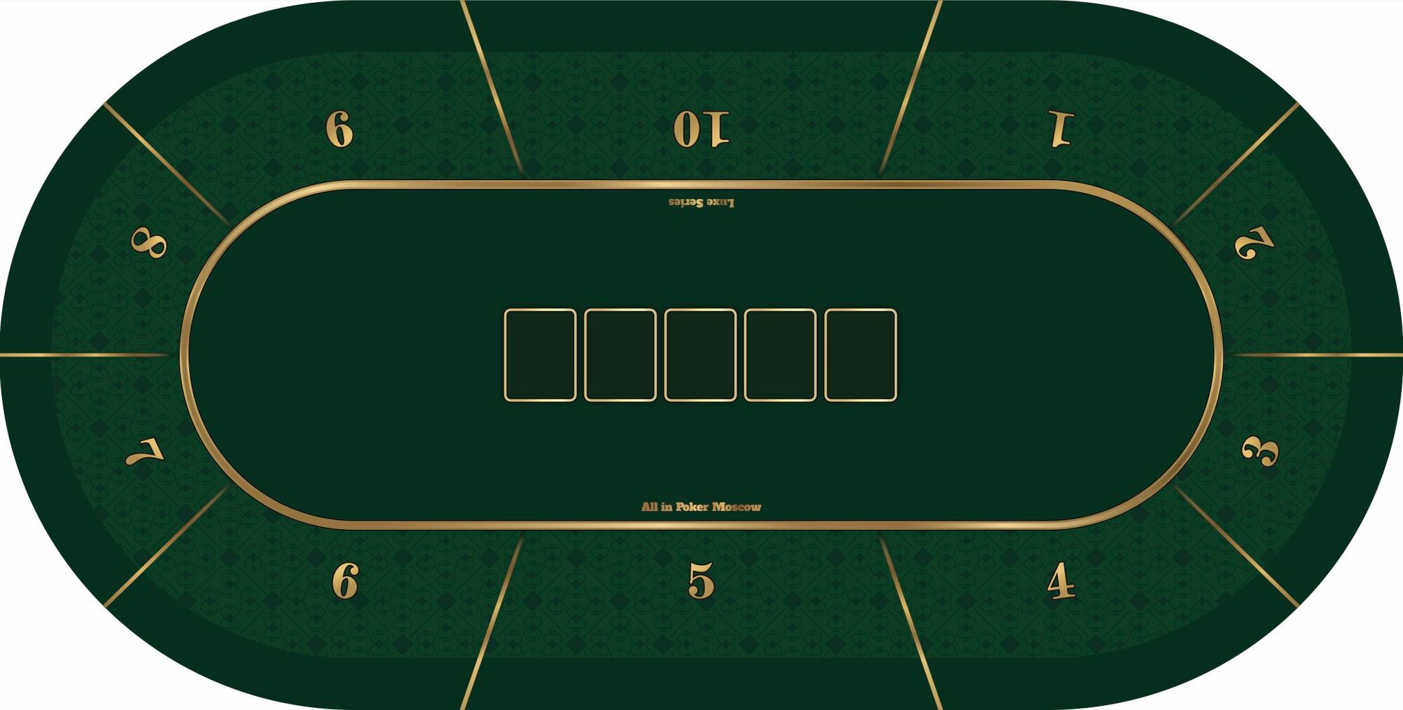 Сукно для покера овальное 160х80 см - LUXE