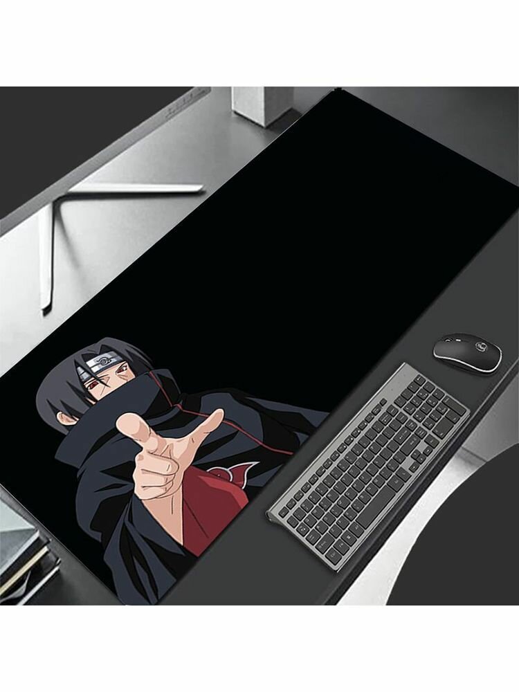 Коврик для мыши Naruto, 400 x 900 x 2 мм, нескользящее основание, прошитые края