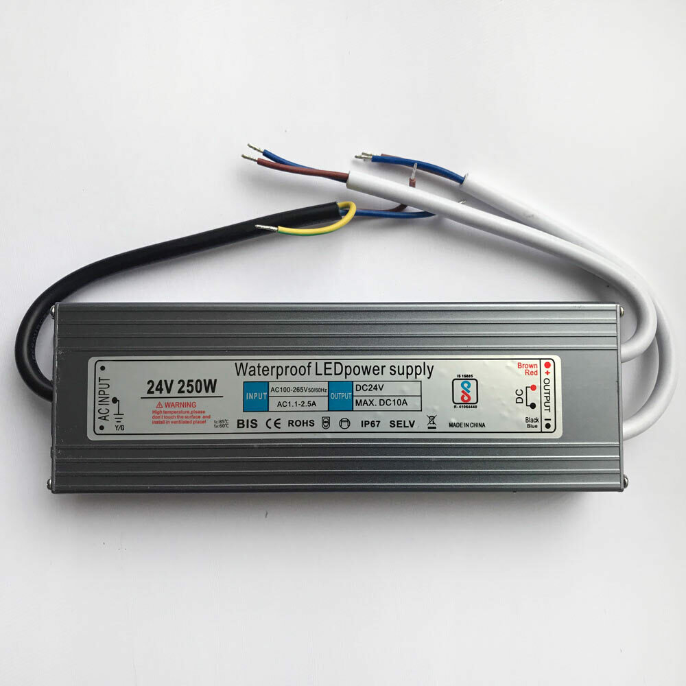 Блок питания, 24 Вольт DC, 250 Ватт, алюминиевый, компакт , IP67