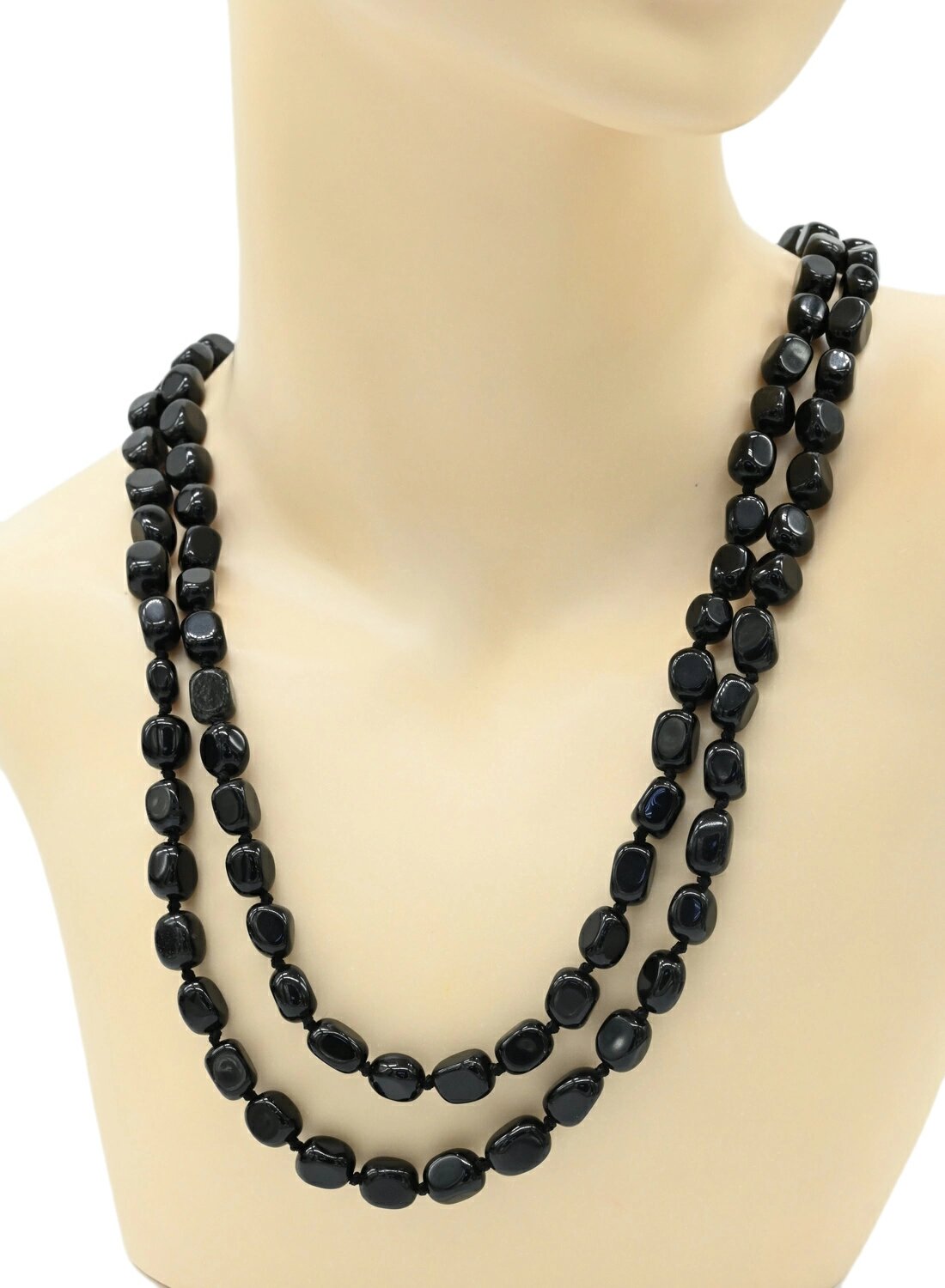 Бусы, обсидиан