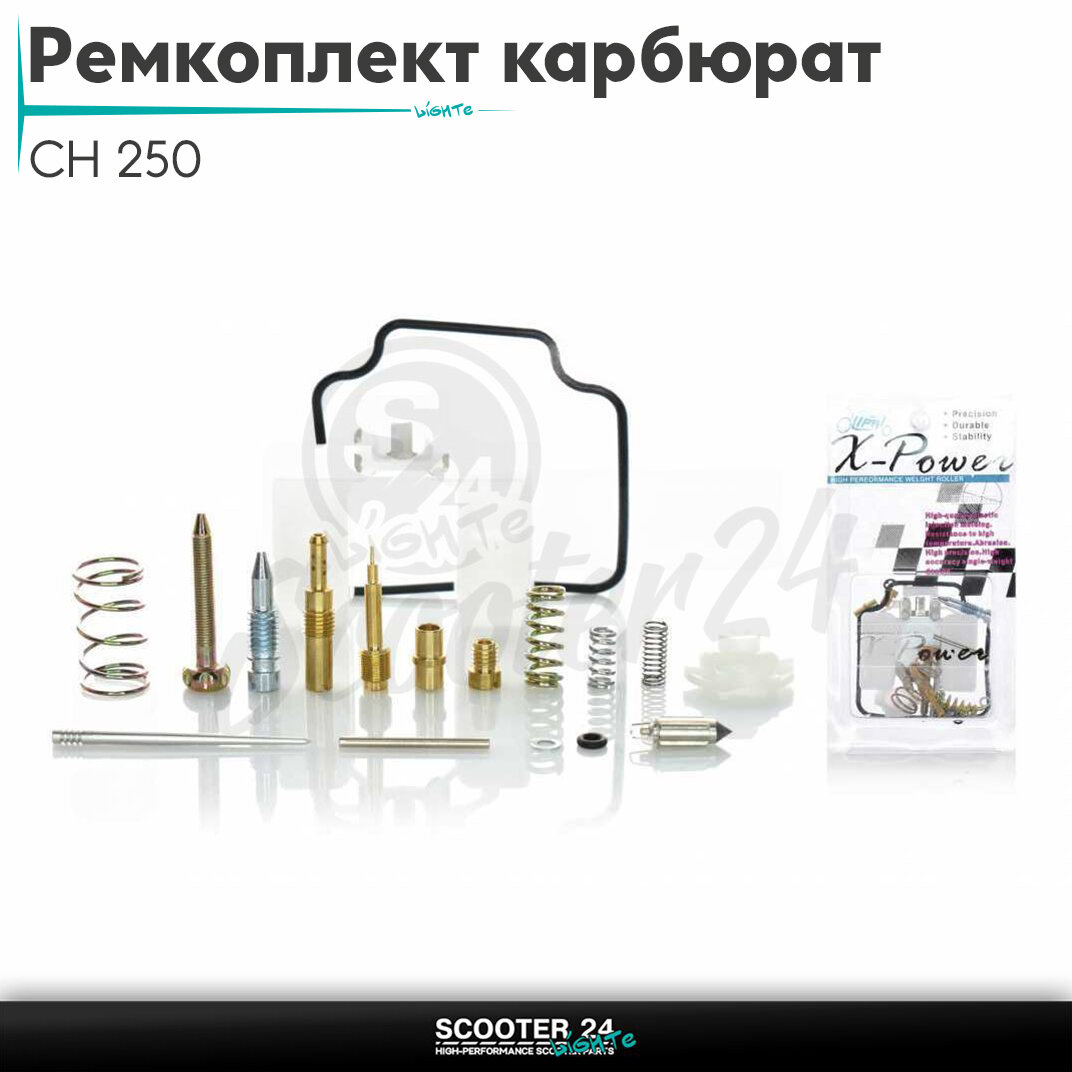 Ремкомплект карбюратора на мотоцикл CH 250 кубов с двигателем 172ММ(172мм), KAB250"LIPAI"