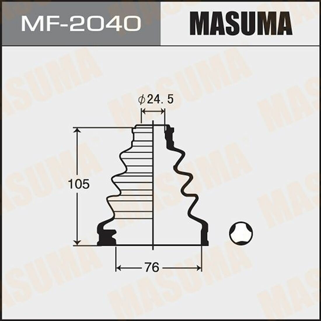 Пыльник шруса Masuma (резина) MF-2040 1шт.