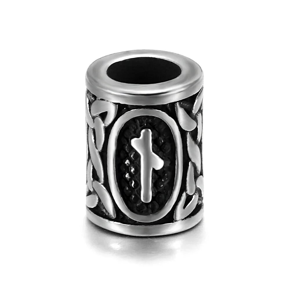 Бусина Viking Cross из нержавеющей стали 6 мм, цвет N