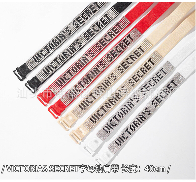 Бюстгальтер VICTORIAS SECRET Diamond Hot Drill, цвет тон кожи, ширина 1,8 см