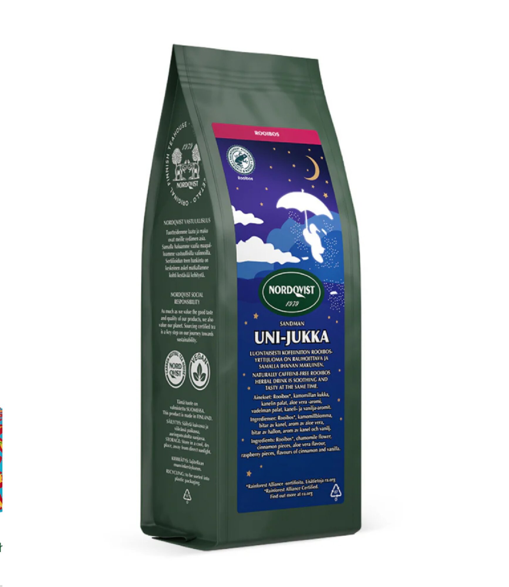 Чай ройбуш, ромашка, корица, ваниль Nordqvist Uni-Jukka 80 гр (Финляндия)