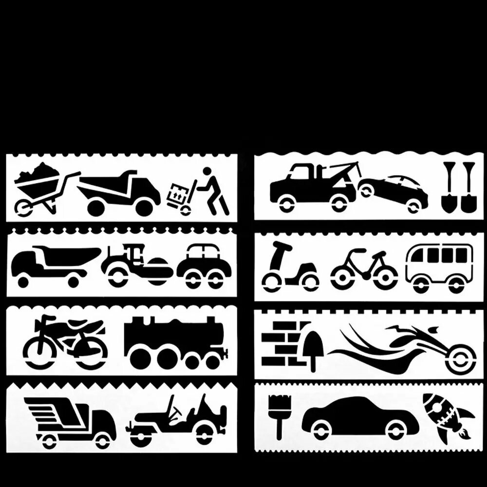 Шаблоны для рисования ATMC15X38 8 шт 06