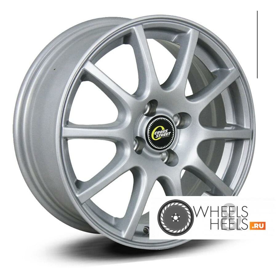 Диск автомобильный литой Cross Street CR-16 15x6 4x100 et40 dia60.1 Серебристый