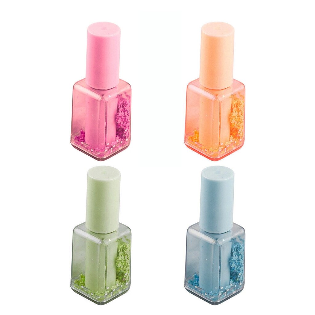 4 небольшие баночки маркеров в форме губной помады (разных цветов)