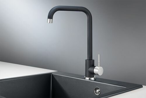 Смеситель для кухонной мойки Granula Standart ST-4033, шварц
