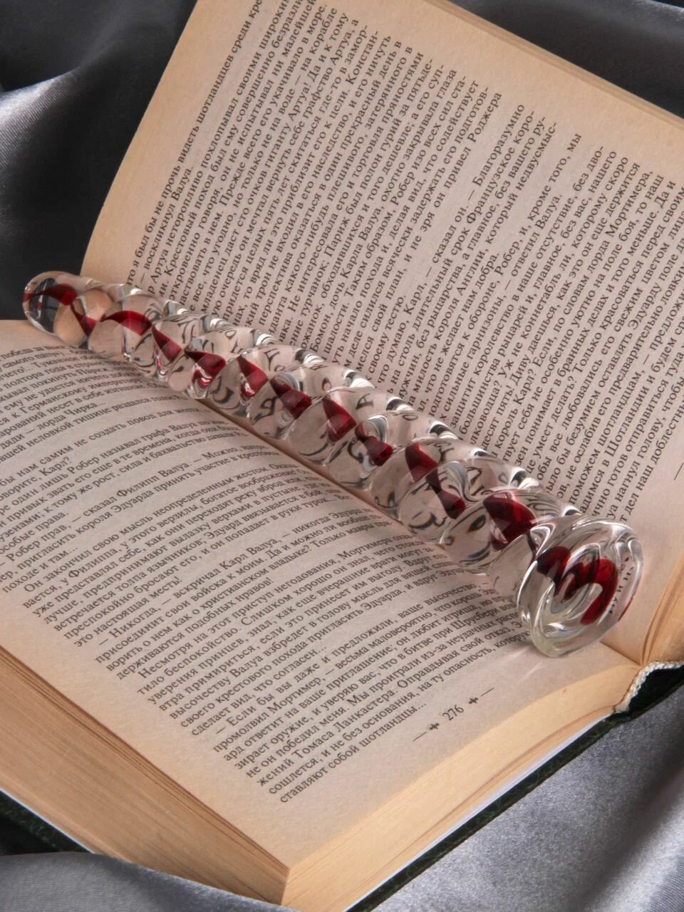 Фаллоимитатор стеклянный с кольцом