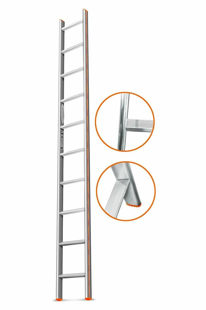 Приставная Лестница Эйфель Комфорт-Профи 10 Ступеней, Длина 2.86 М, Нагрузка 150 Кг.