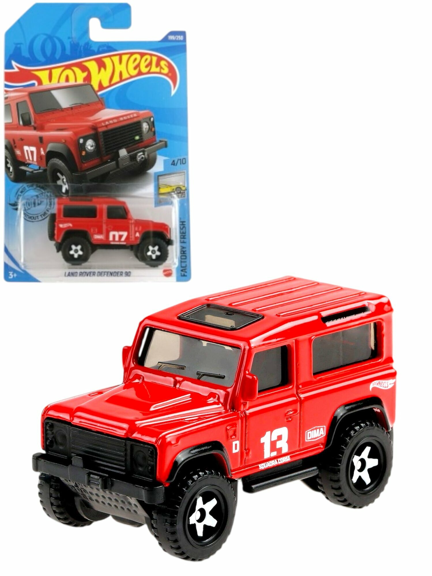 Машинка Hot Wheels Land Rover, коллекционная, метал/пластик, 1/64 длина 7 см
