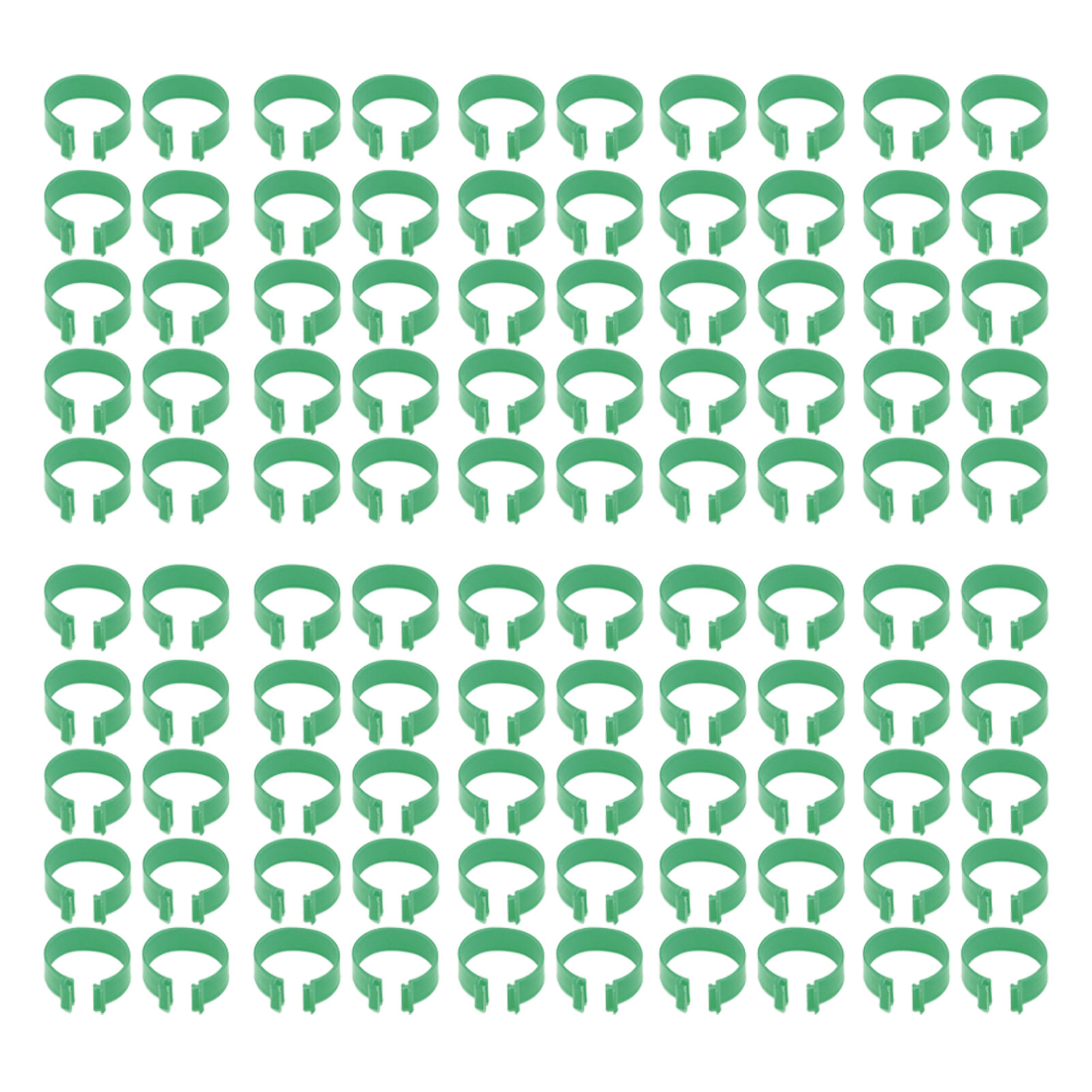 100 шт. зеленое кольцо для лапок курицы, утки, гуся, кольцо для лапок птицы, 25 мм, пряжка открытого типа, аксессуары для разведения кур и уток