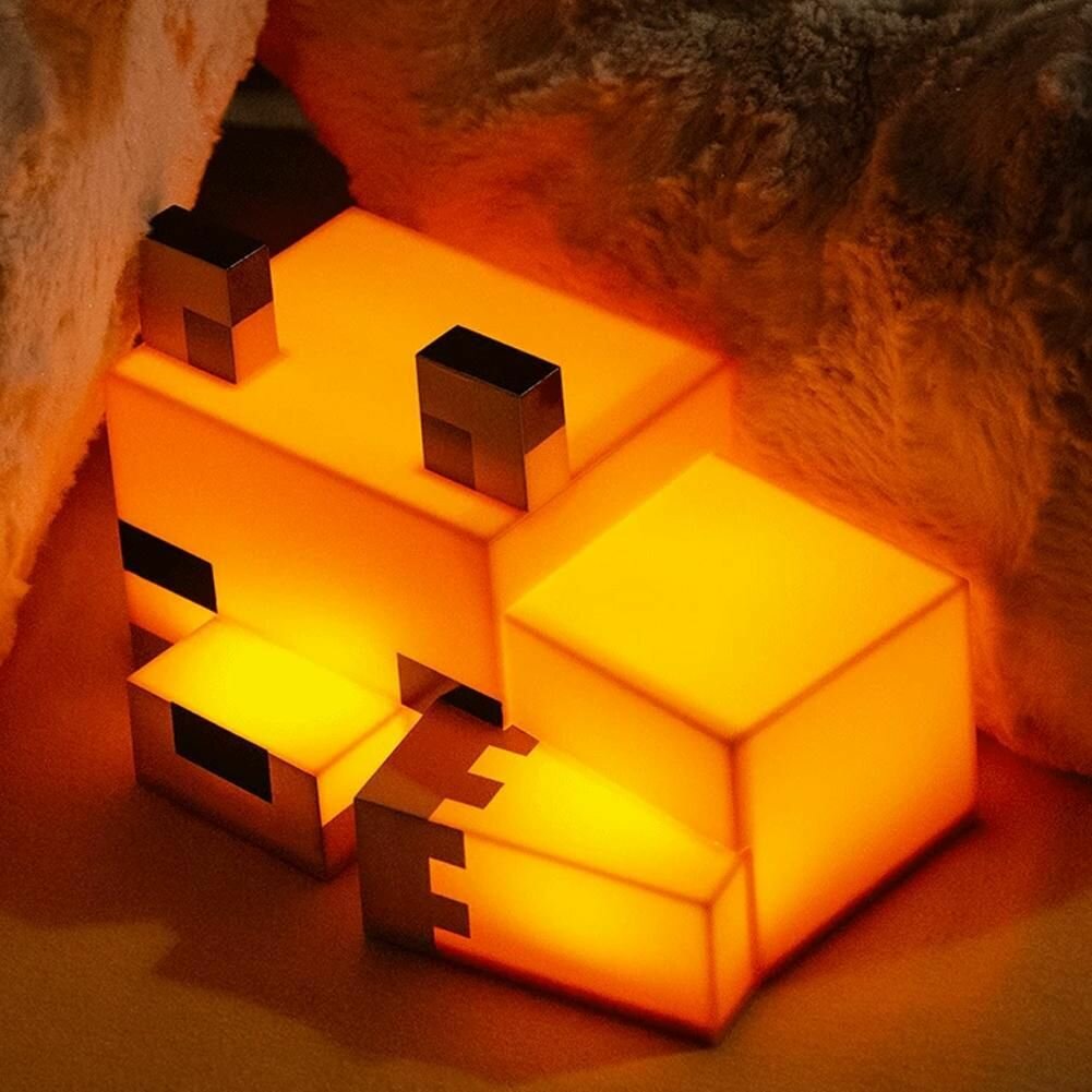 Ночник Minecraft: Факел, Шахтерская Лампа, Крипер и Лиса Светильник-Декор для Комнаты