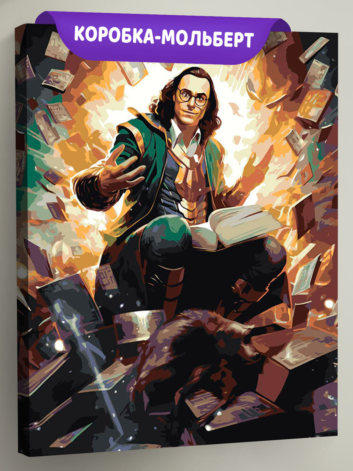 Картина по номерам на холсте с подрамником "Марвел Marvel: Бог обмана Локи 6" Раскраска 40х50, Мстители Мужчины Фильмы