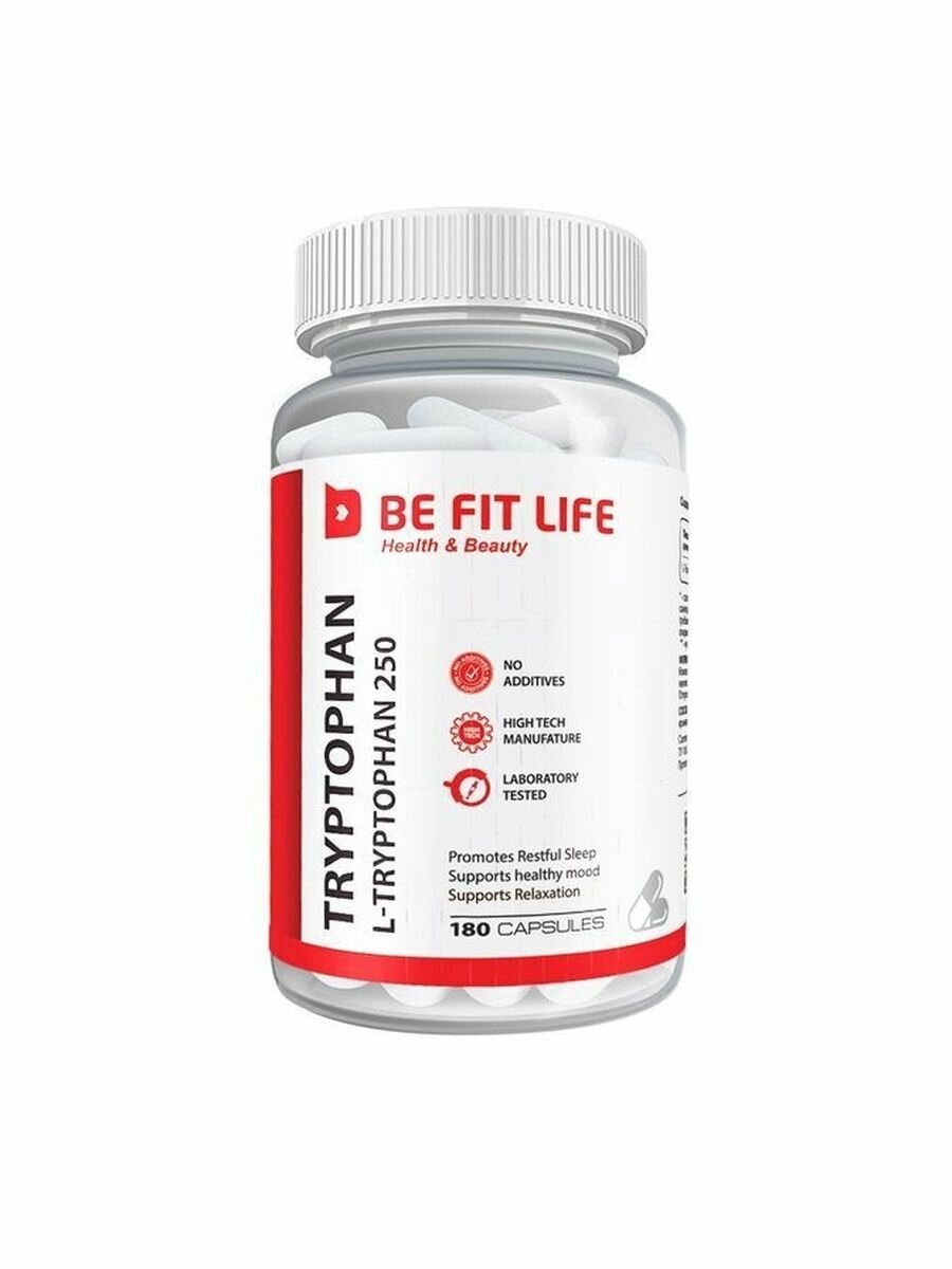 Триптофан BEFITLIFE Tryptophan (250MG/180CAPS) — фото 1