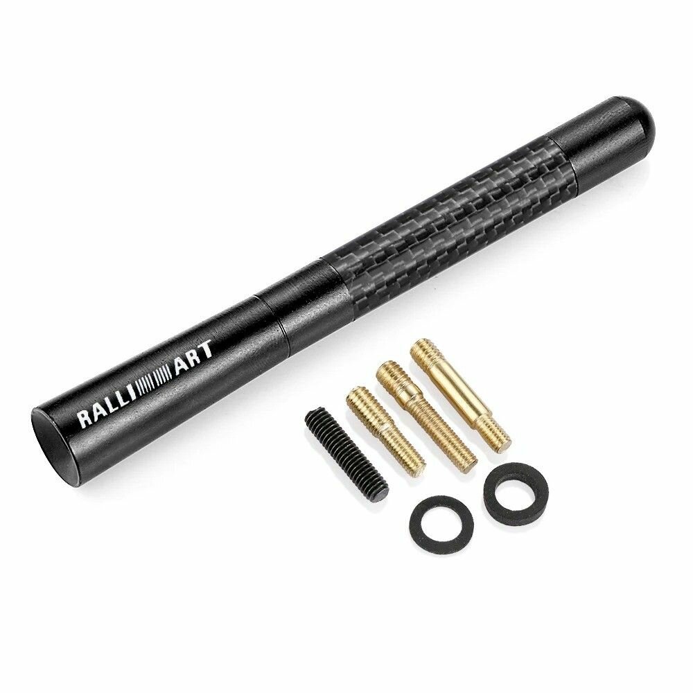 Антенна автомобильная 12 см AM/FM с логотипом Мицубиси, Материалы из углеродного волокна