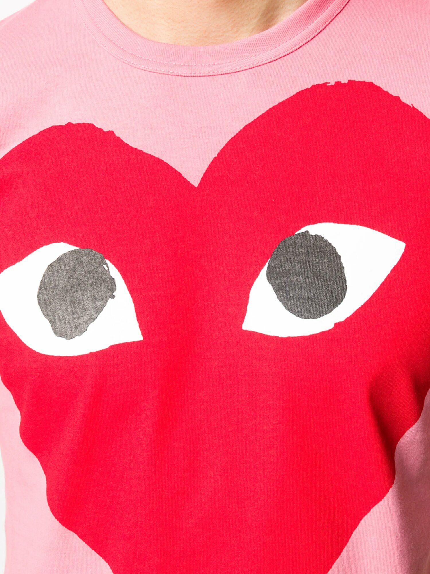Футболка Comme des Garcons PLAY, размер 2XL, розовый — фото 1