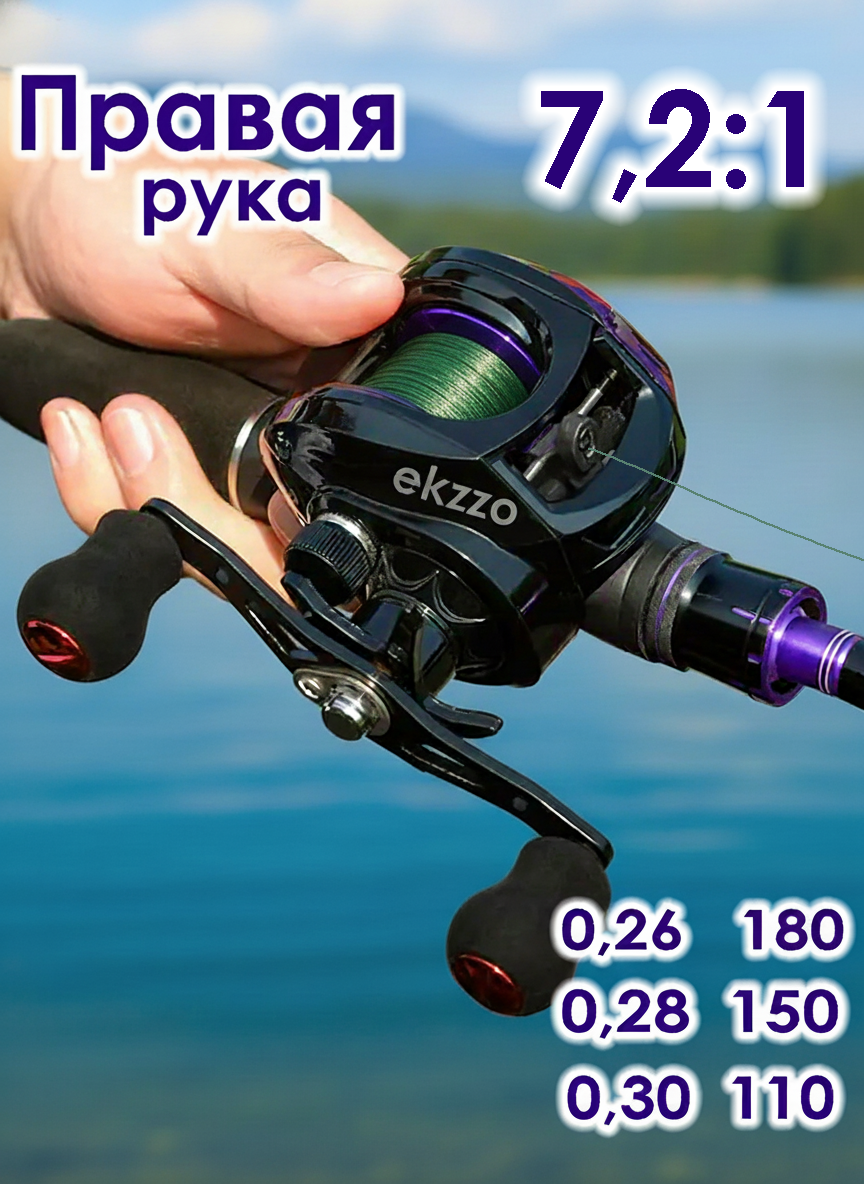 Катушка рыболовная для спиннинга и фидера мультипликаторная правая рука 2000