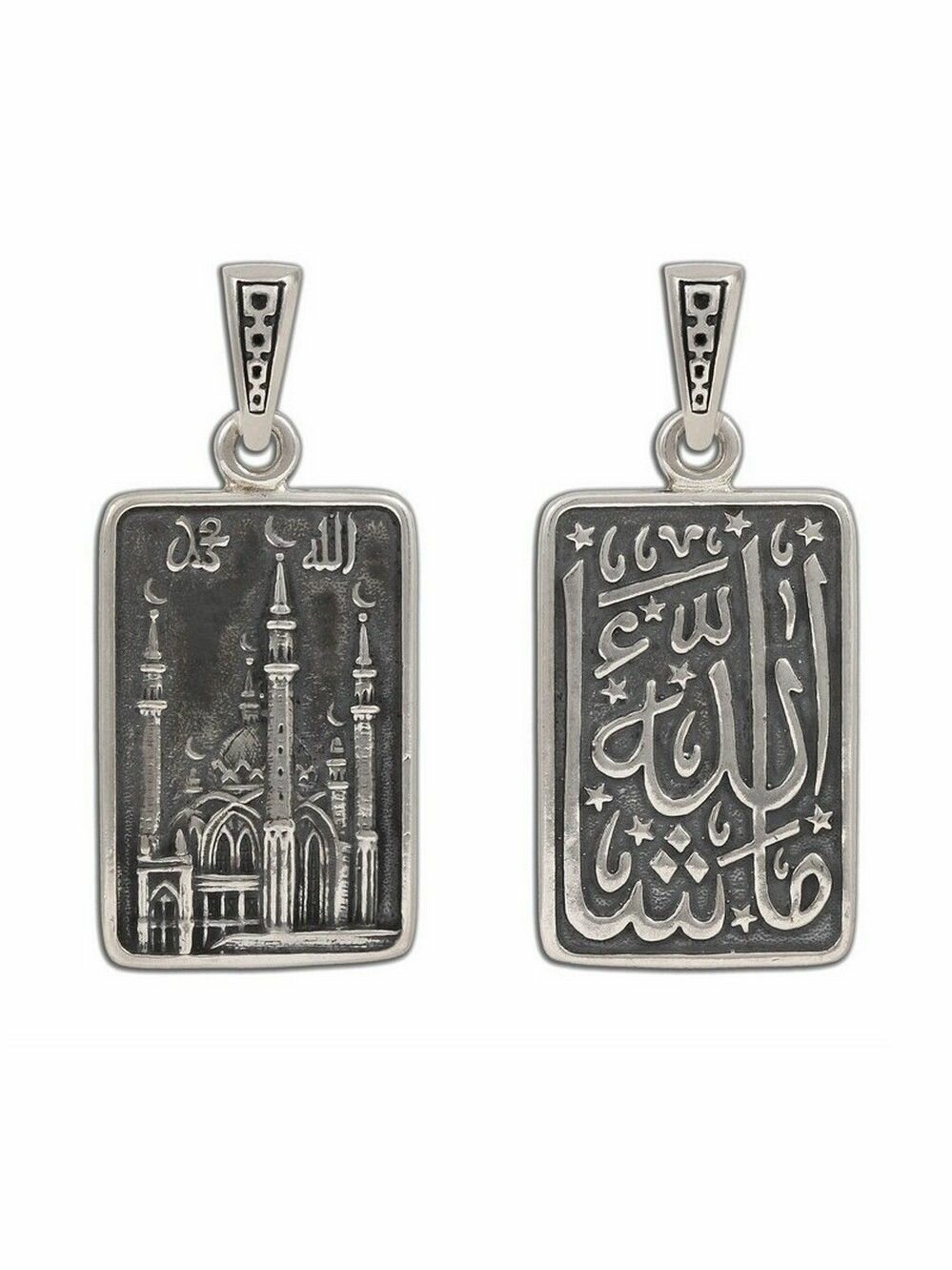 Подвеска, серебро, 925 проба, чернение