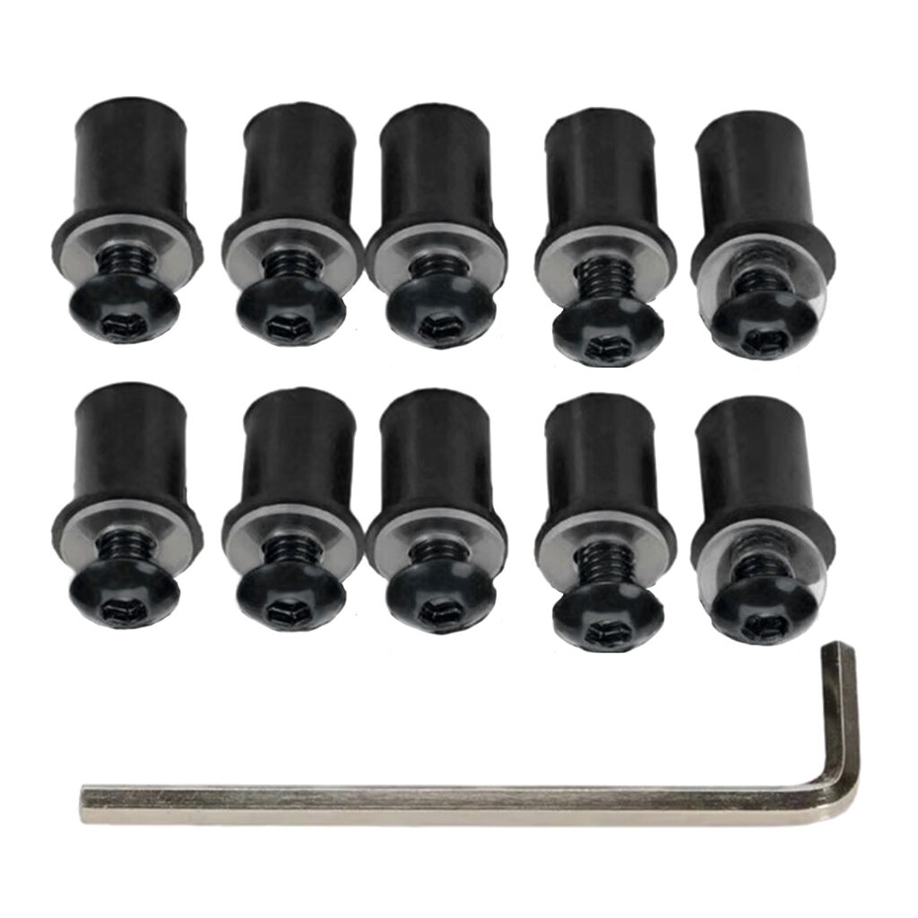 10шт Болты и гайки для мотоцикла M5x16 мм универсальный комплект креплений для стекла