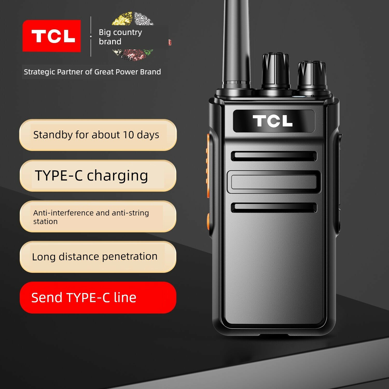 Рация TCL HT6: компактная портативная, для использования на улице, в автомобиле, в отеле, беспроводная, мощная, для
