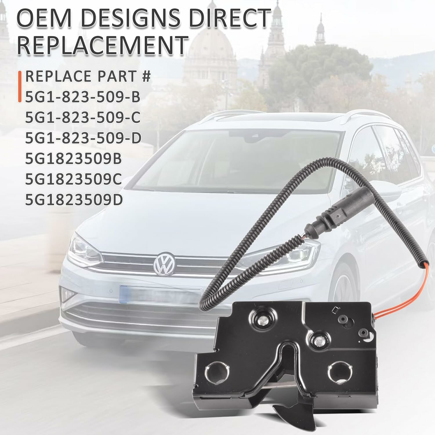 Защелка замка капота двигателя для VW Golf GTI R 2014-2018 MK7 VW E-Golf 2015-2018 5G1823509B