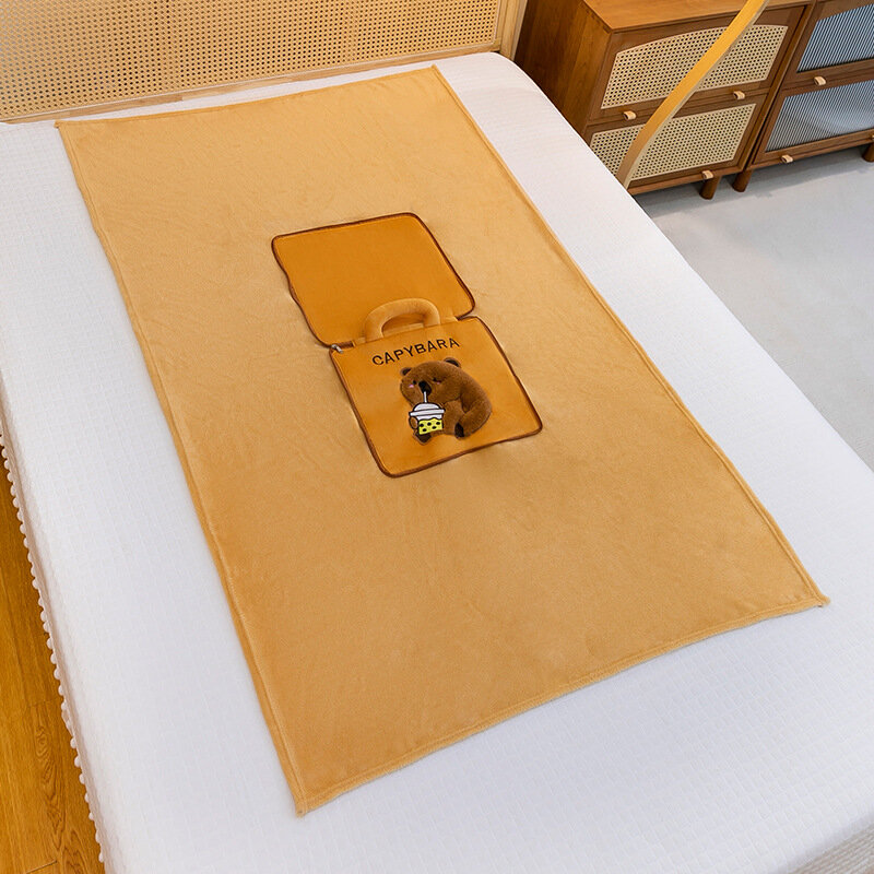 Подушка/одеяло Capybara - складное одеяло двойного назначения для офисного сна - многофункциональная подушка-одеяло Capybara (2-в-1)