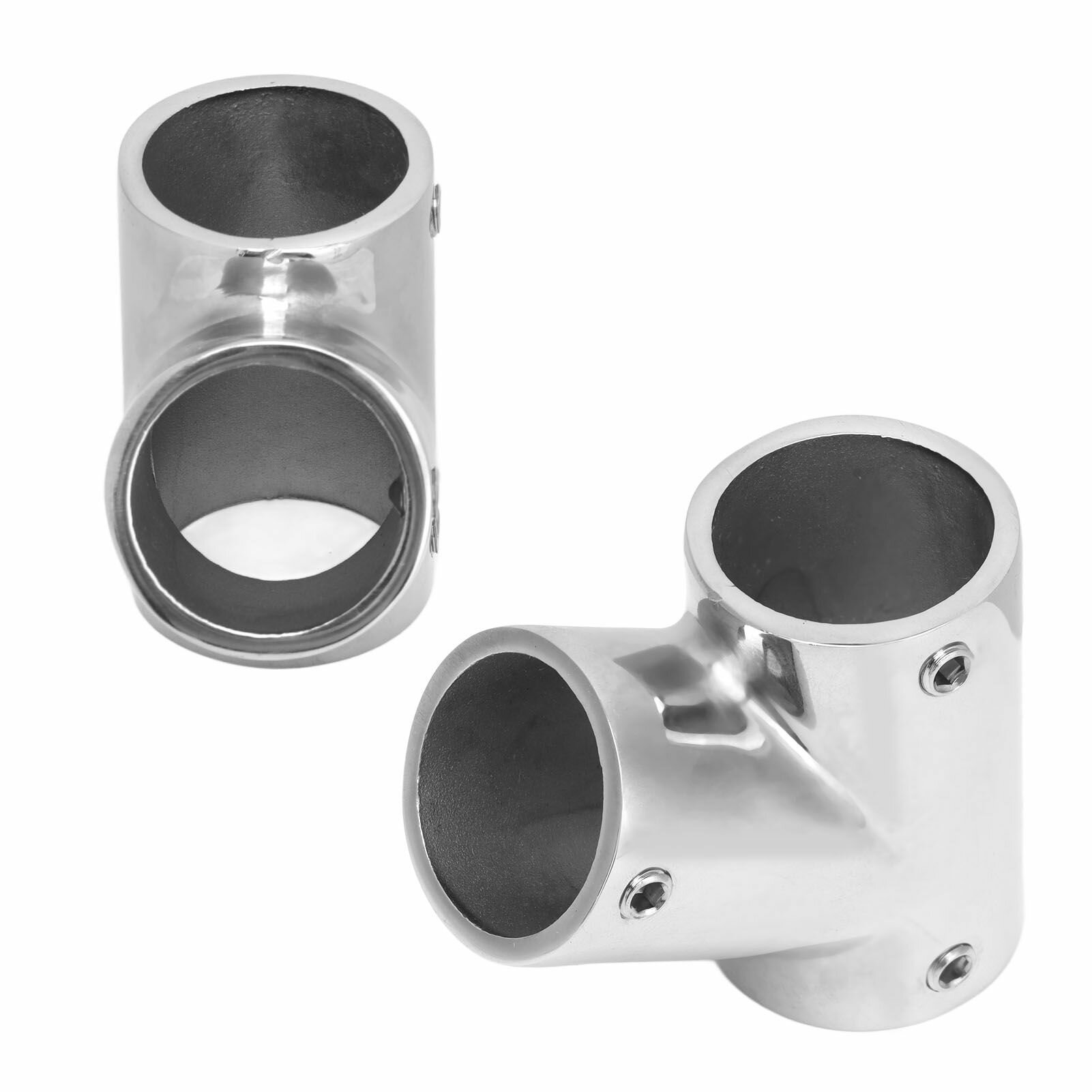 Соединитель трубы для лодки Поручень Фитинг для поручня 60 3-сторонний аксессуар из нержавеющей сталиПравый 22 мм (7/8 дюйма)