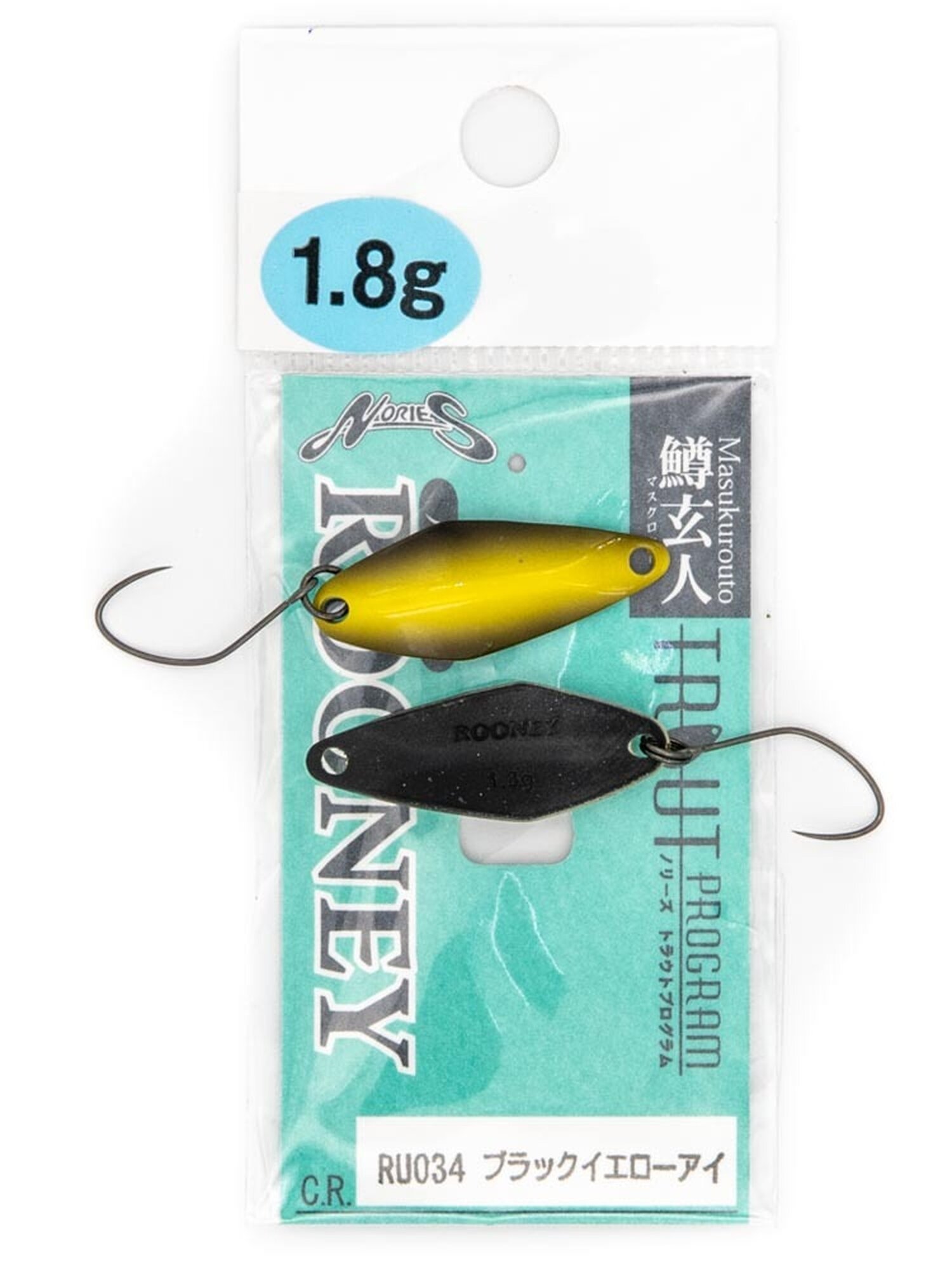 Блесна для рыбалки на форель NORIES MASUKUROUTO ROONEY 1.8гр цвет RU034