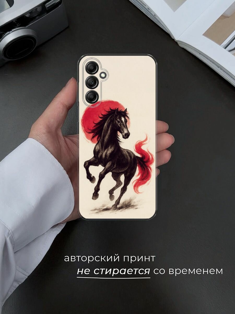 Чехол на Samsung Galaxy A15 / Самсунг А15 с принтом Красный вихрь — фото 1