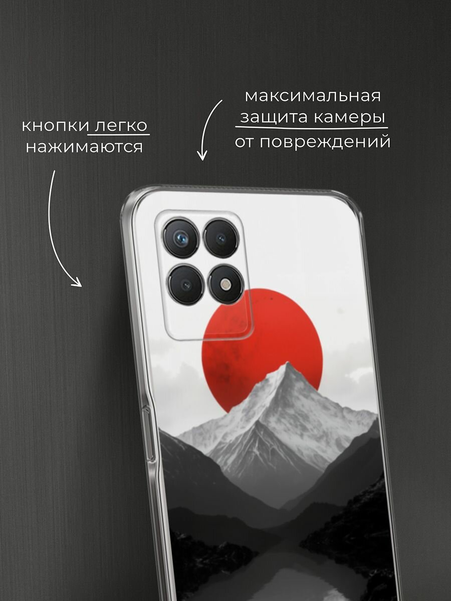 Силиконовый чехол на Realme 8i / Реалми 8i с принтом Белая гора — фото 1
