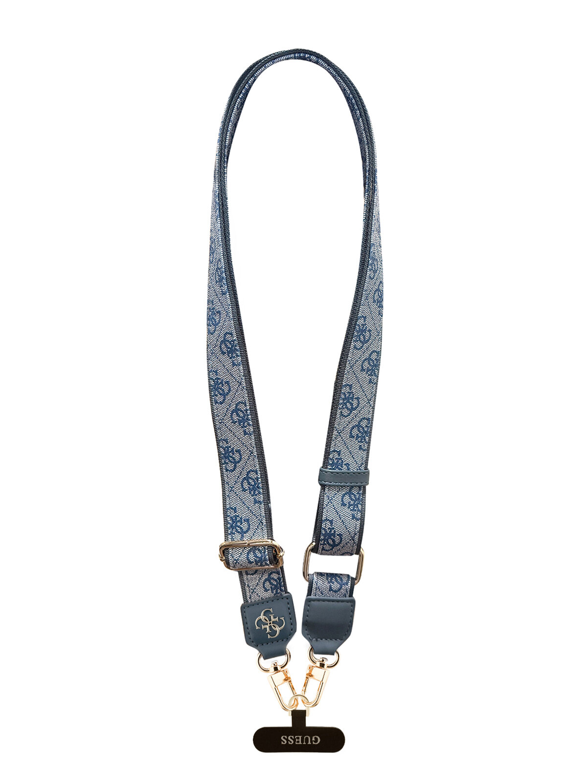 Ремешок Guess для смартфона на шею или через плечо, кросс-боди из экокожи PU leather, синий