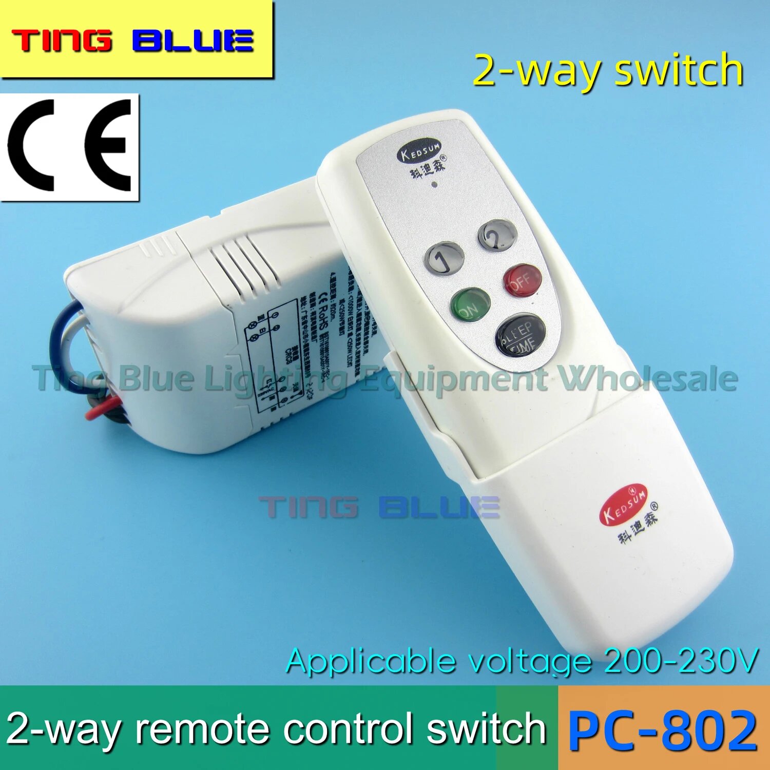 RGB-контроллер Codizon TB-TC801/PC802/803/804 синего цвета 220В Белый, 2-way switch(PC-802)