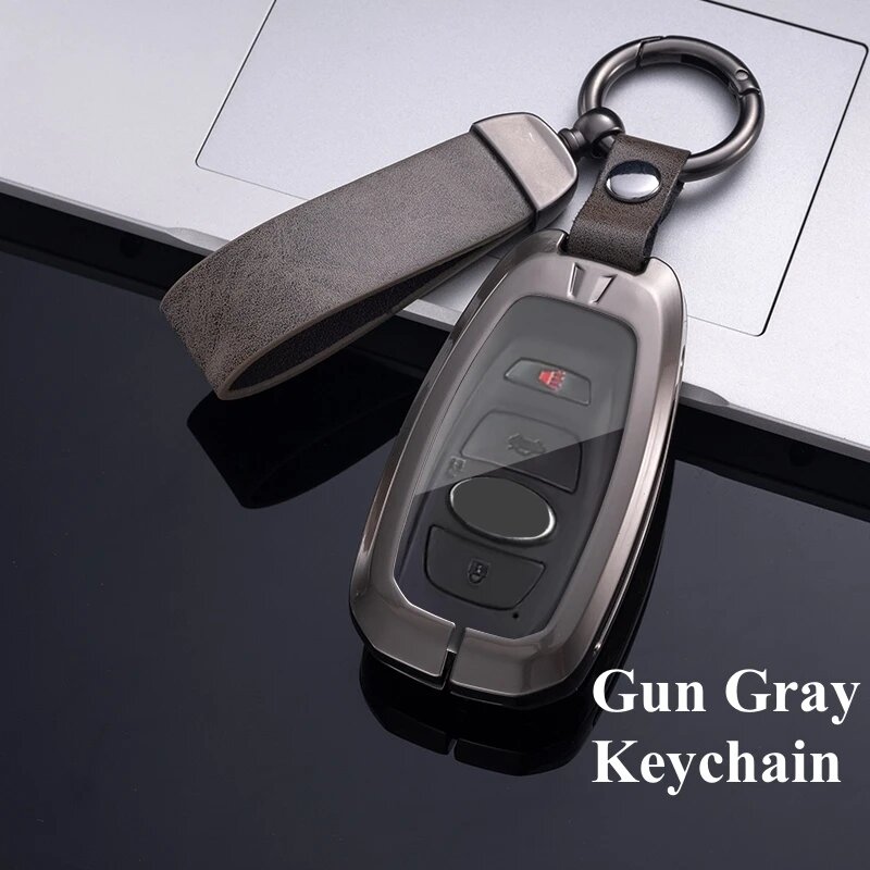 Автомобильный чехол для смарт-ключа для Subaru WRX XV Crosstrek Legacy BRZ Forester Impreza STi Outback 2015-2019 Чехол-держатель Fob Gun Gray Keychain