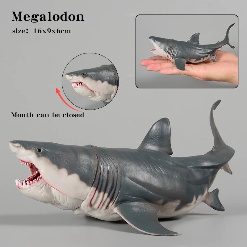 Фигурка акулы Мегалодон, Great White Shark, 16x9x6см