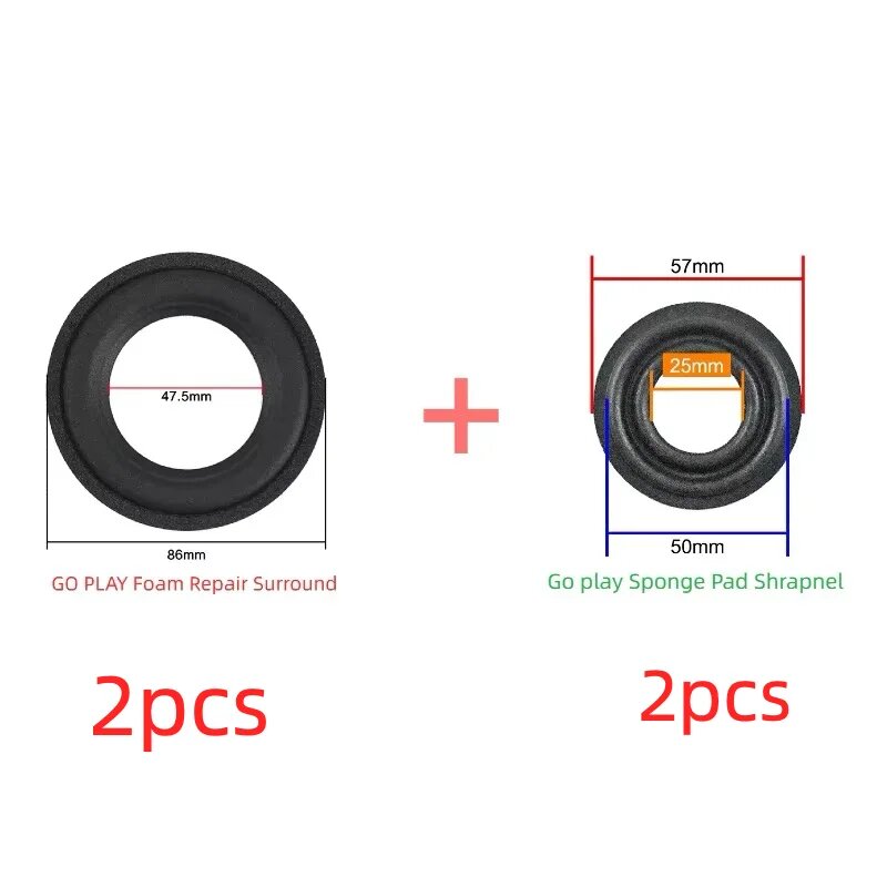 Ремонт динамика для JBL GO PLAY, 2 шт. Surround add Spring