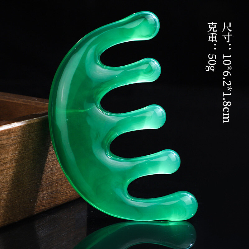 Премиум-расческа из смолы с пятью пальцами, маленькая расческа для кожи головы, портативная мини-расческа для массажа, подарок