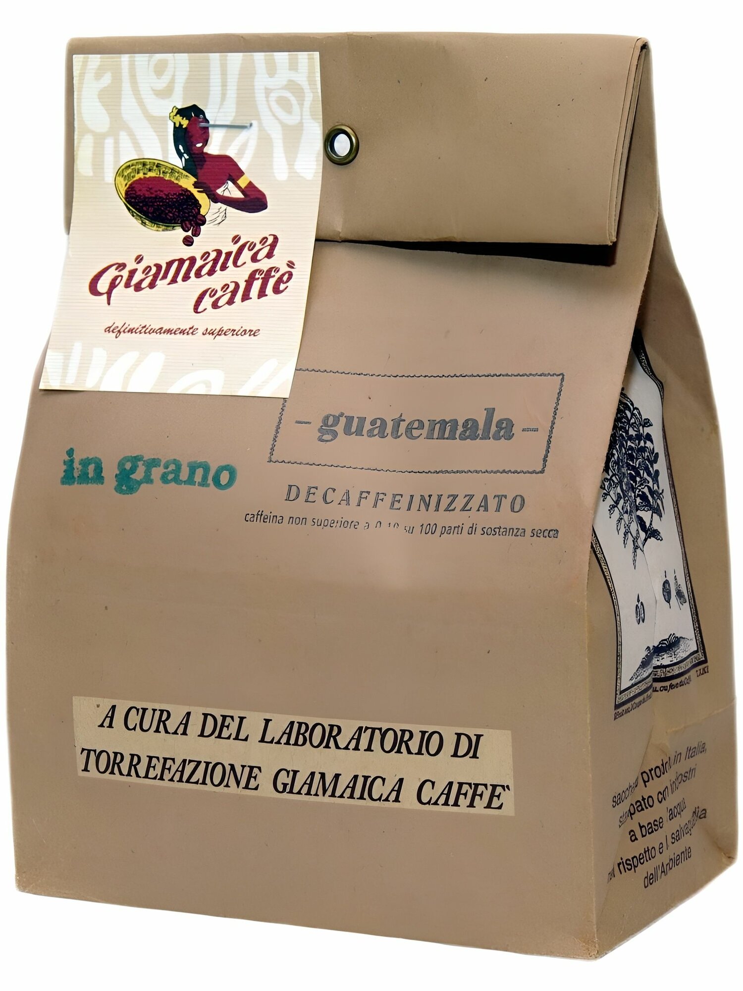Кофе в зернах Giamaica Caffe "Decaffeinizzato Guatemala", 500 гр.
