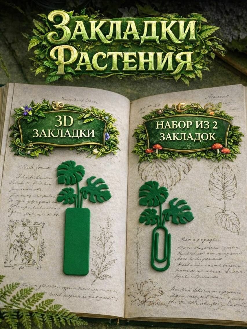 3D Закладки Растения