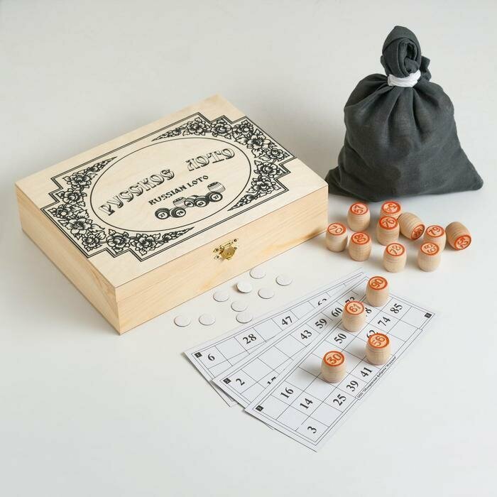 Настольная игра "Русское лото", "Русское лото", 25 х 19 х 6 см