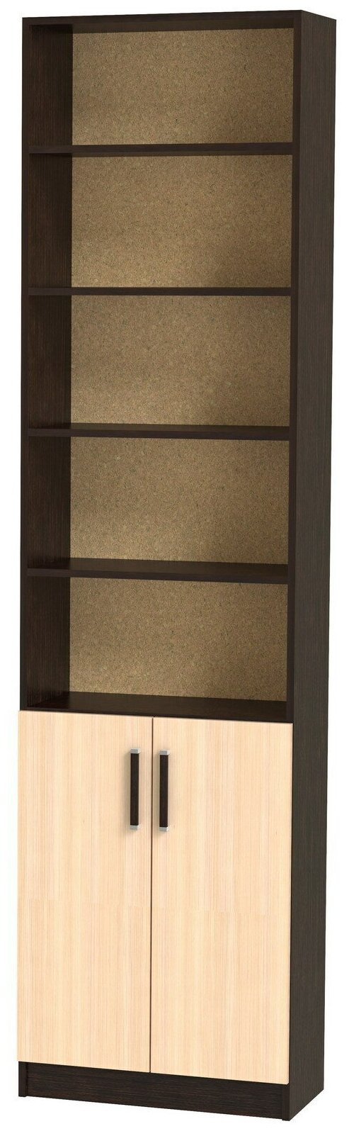 Шкаф-пенал для одежды ШК-2/4 Полуоткрытый ЛДСП/Феникс М-18 60/210/32 Венге/Дуб молочный