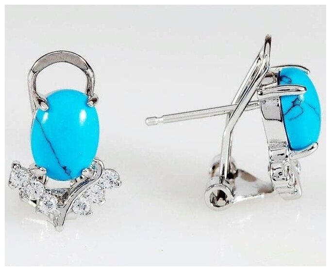 Серьги, бирюза