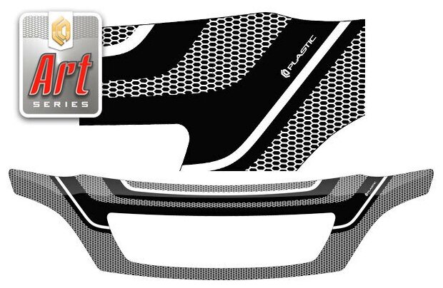 Дефлектор капота (exclusive) (Серия Art серебро) Lexus RX